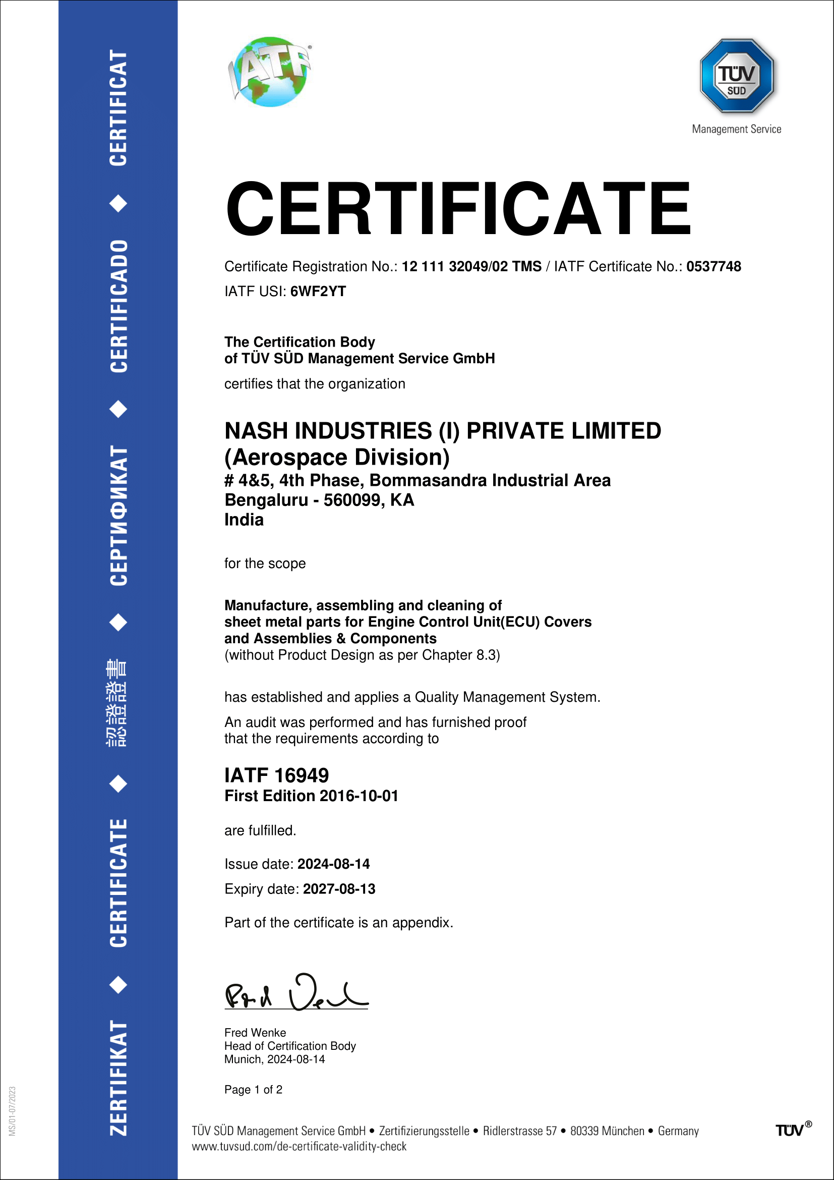 Certification | Nash